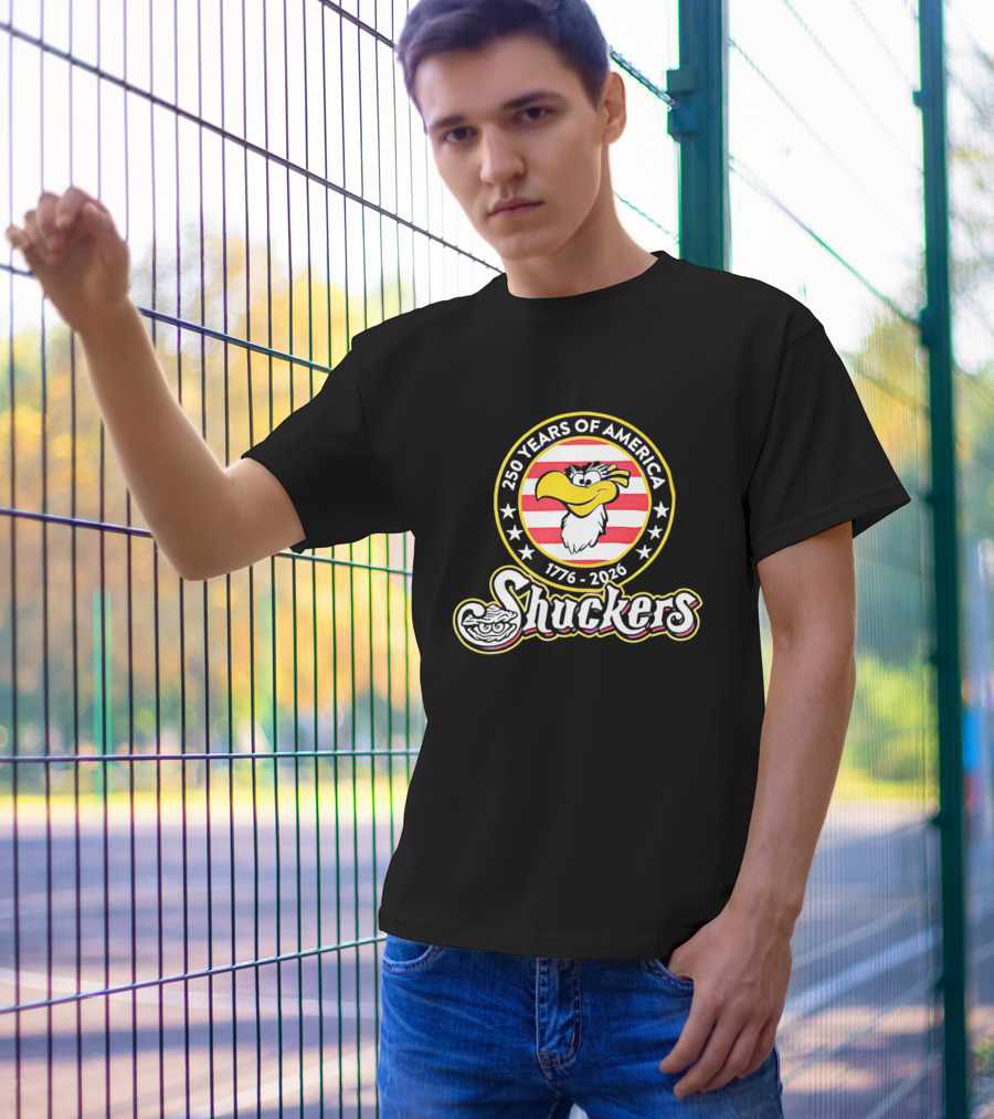 250 Years Of America 1776 2026 Shuckers With Clam And Stars T-Shirt
