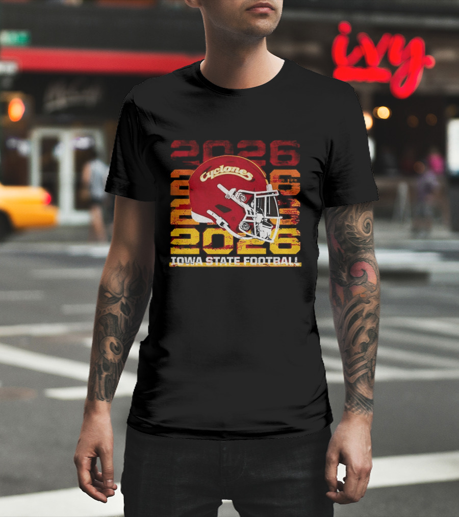 Cyclones Helmet 2026 Iowa State Football Gameday T-Shirt