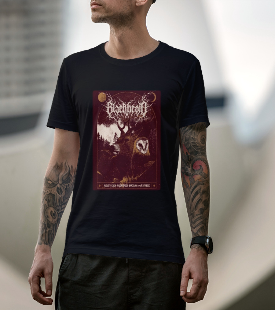 Blackbraid August 11 2026 Razzmatazz 3 Barcelona With Sotabosc Deer Owl Moon T-Shirt