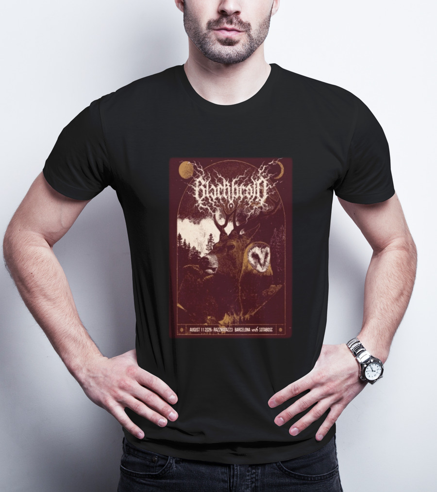 Blackbraid August 11 2026 Razzmatazz 3 Barcelona With Sotabosc Deer Owl Moon T-Shirt
