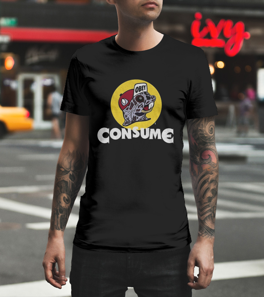 Buc Ee's Obey Consume Graphic With Freddy Krueger T-Shirt