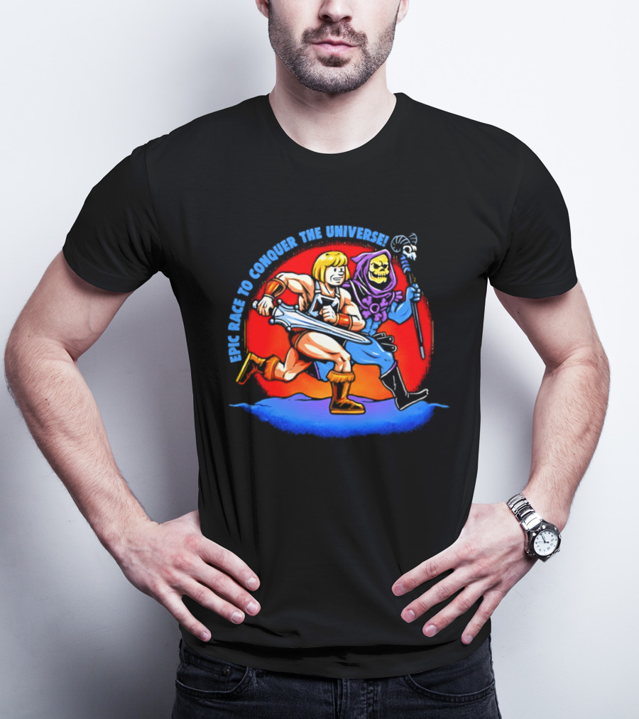 He Man And Skeletor Race To Conquer The Universe Masters Of The Universe T-Shirt