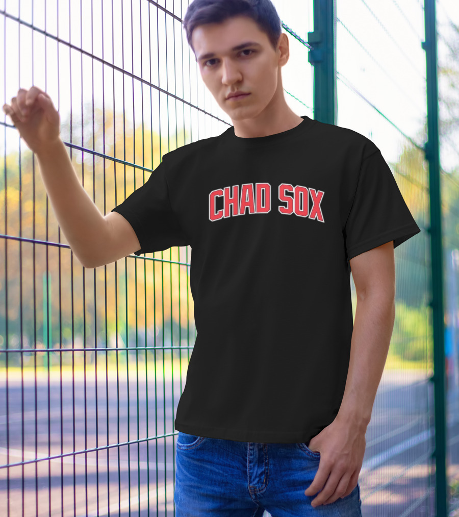 CHAD SOX Bold Red Lettering T-Shirt