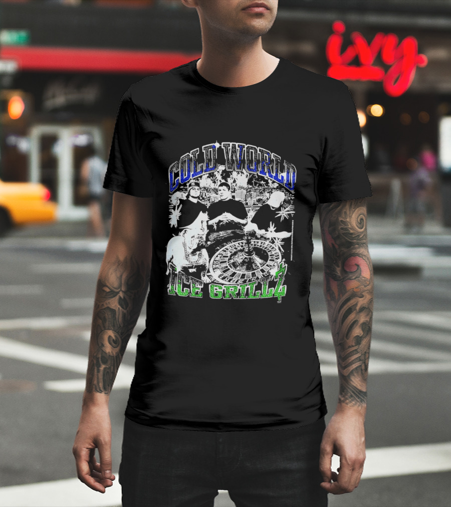 Cold World Ice Grillz Bulldog Roulette Wheel T-Shirt