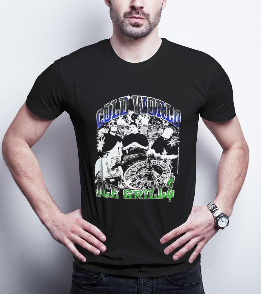 Cold World Ice Grillz Bulldog Roulette Wheel T-Shirt