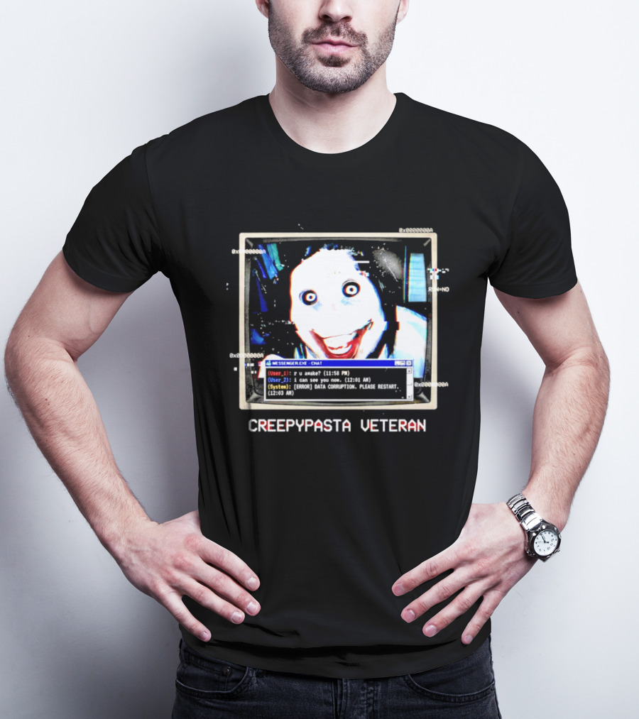 Creepypasta Veteran Horror Halloween Internet Messenger Chat T-Shirt
