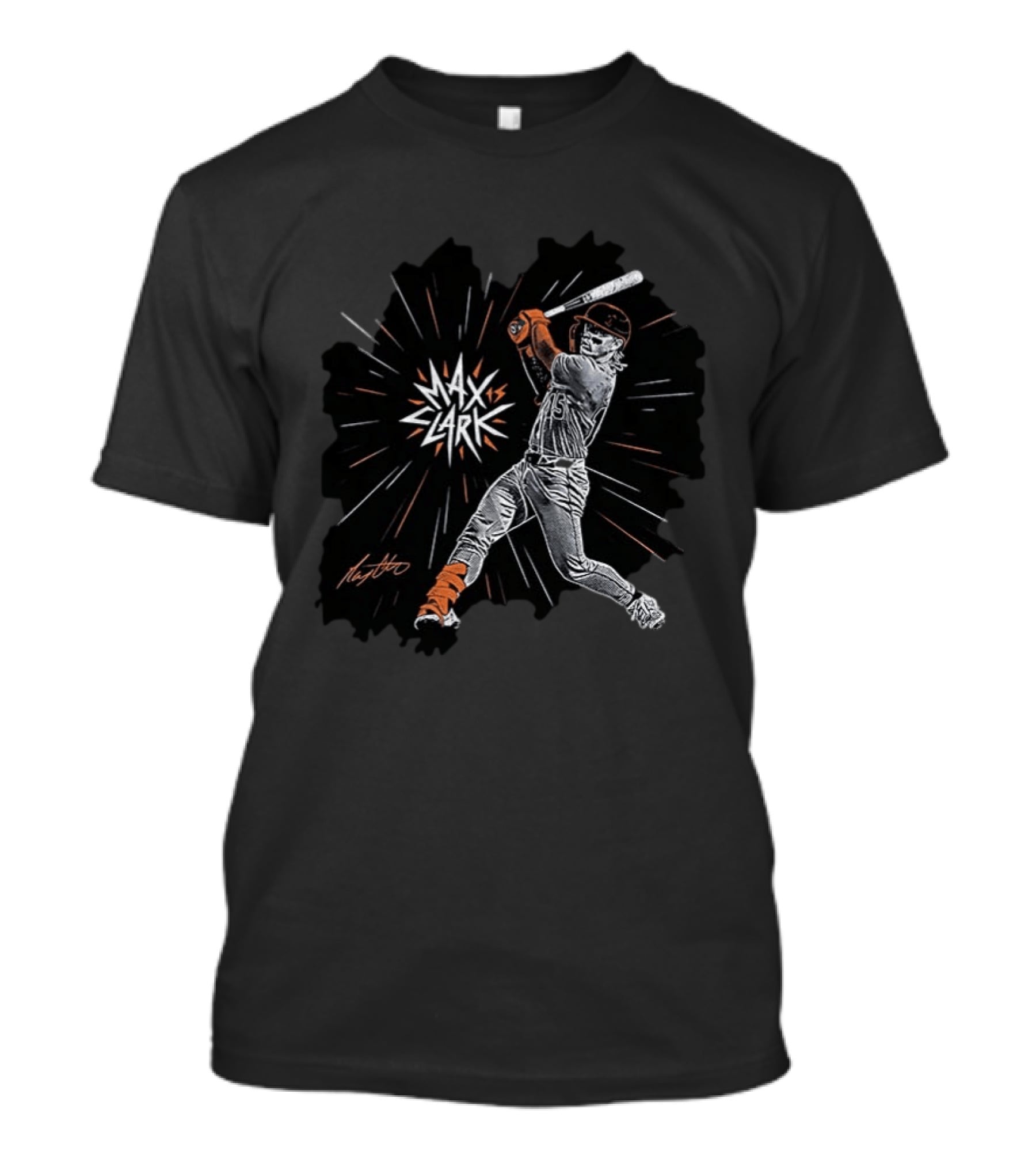 Max Clark Baseball Detroit Spark Hitter T-Shirt