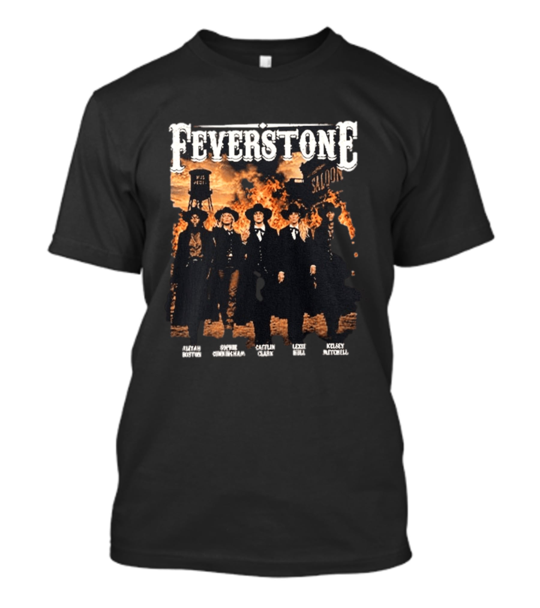 Feverstone Fever Saloon Fire Western Group T-Shirt