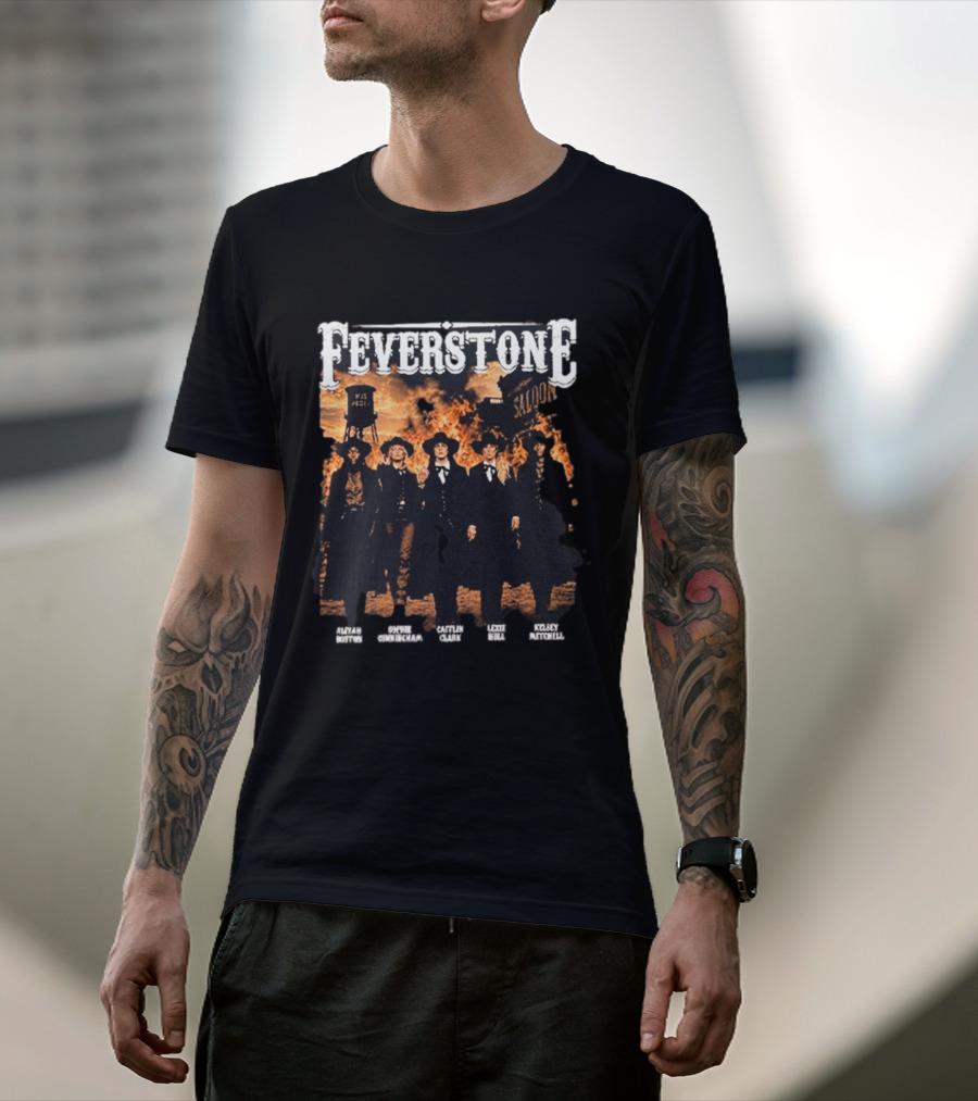 Feverstone Fever Saloon Fire Western Group T-Shirt
