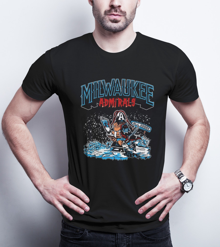 Milwaukee Admirals 2020 All Goods Hockey Ice T-Shirt