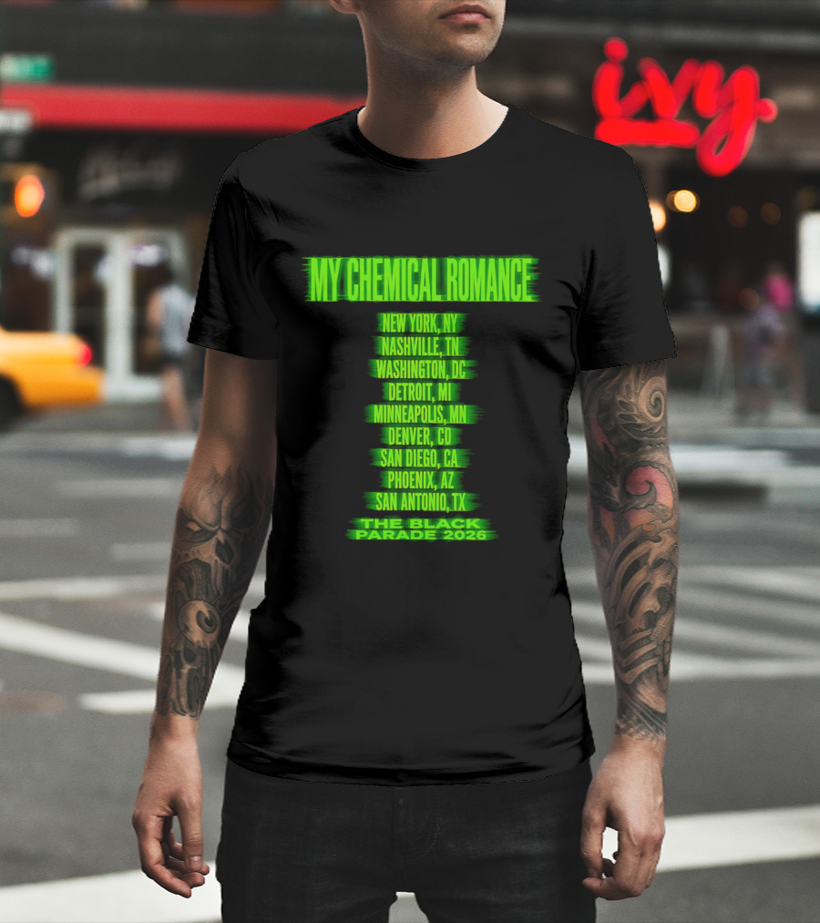 My Chemical Romance The Black Parade 2026 Nashville TN Tour Dates T-Shirt