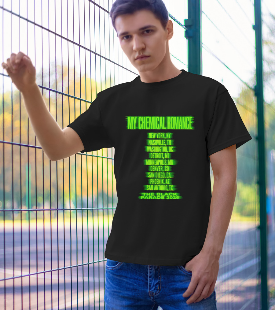My Chemical Romance The Black Parade 2026 Nashville TN Tour Dates T-Shirt