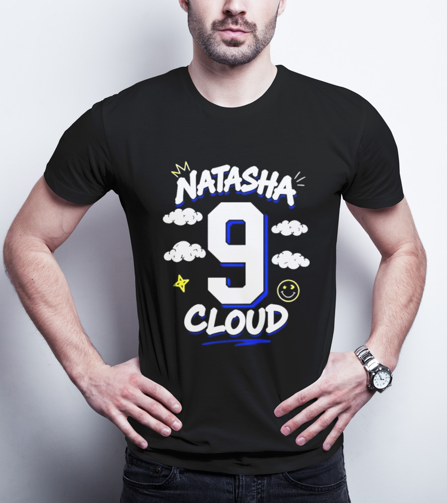Natasha Cloud 9 Chicago Sky 2026 Clouds Stars Smiley T-Shirt