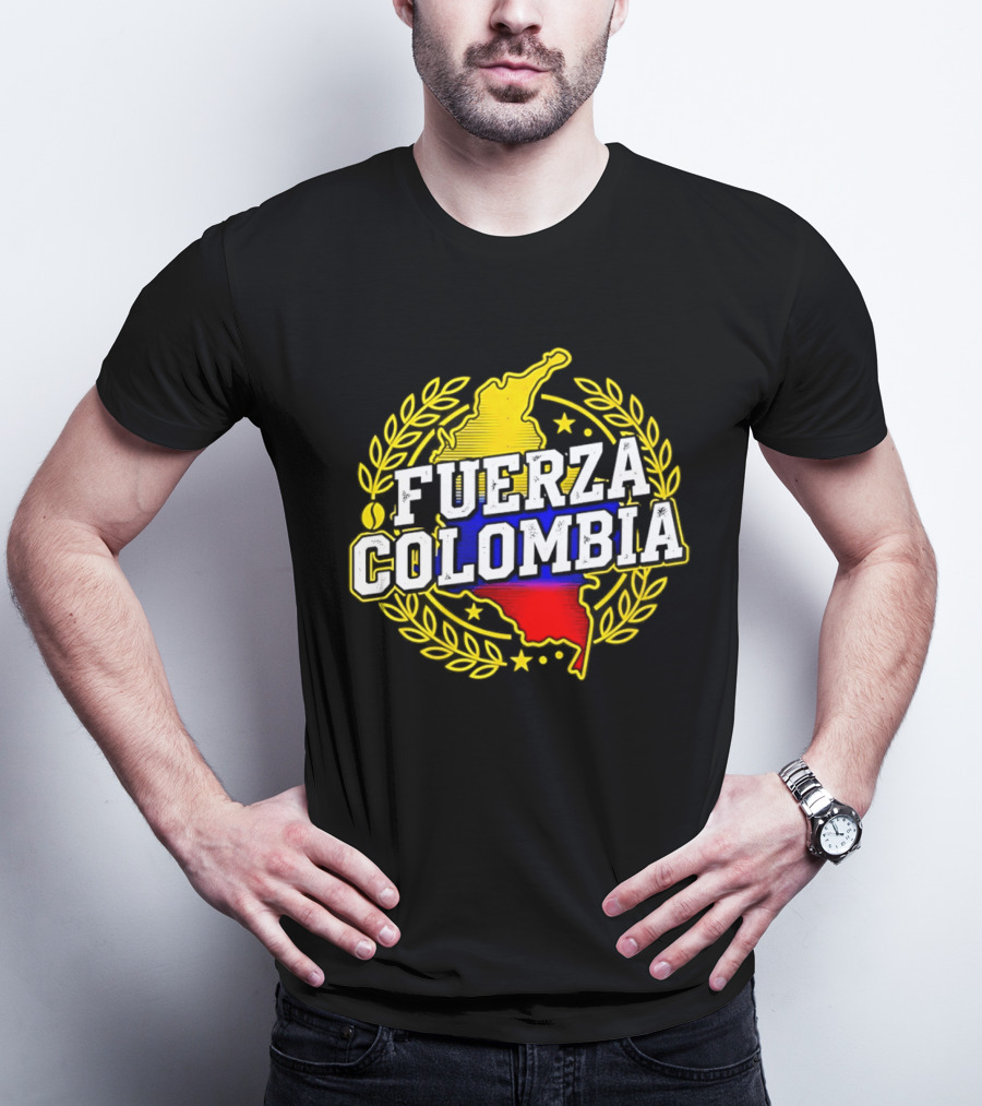 Fuerza Colombia Earthquake Relief Support Colombian Pride Map T-Shirt