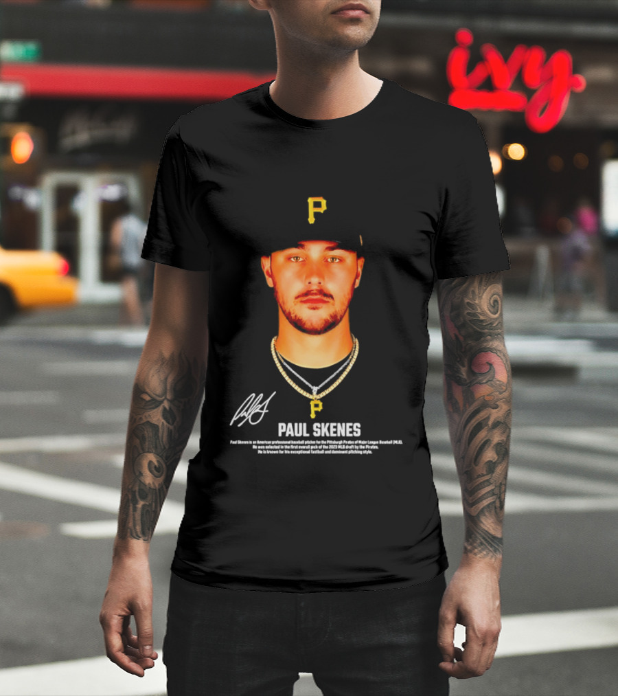 Paul Skenes Pittsburgh Pirates American Professional Baseball Player T-Shirt