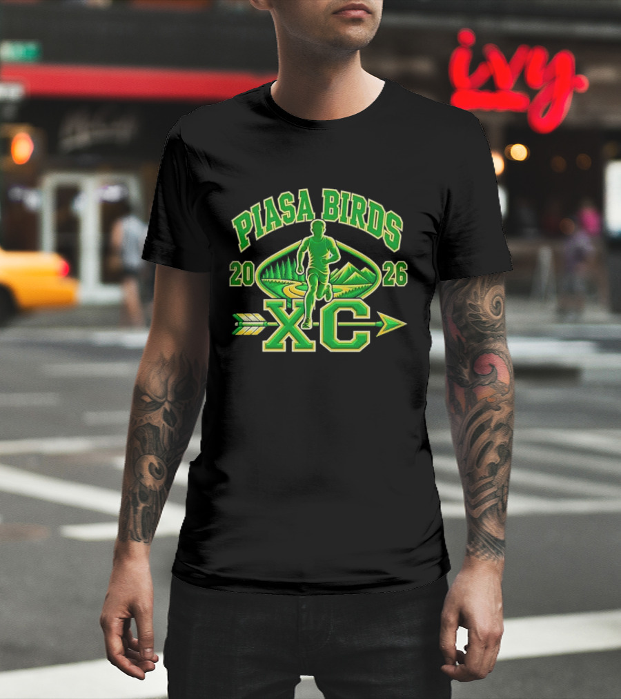 Piasa Birds XC 2026 Male Runner Forest Path Mountains T-Shirt