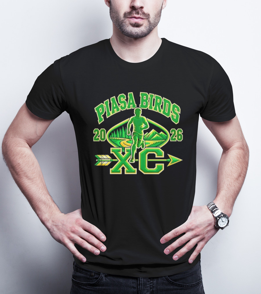 Piasa Birds XC 2026 Male Runner Forest Path Mountains T-Shirt
