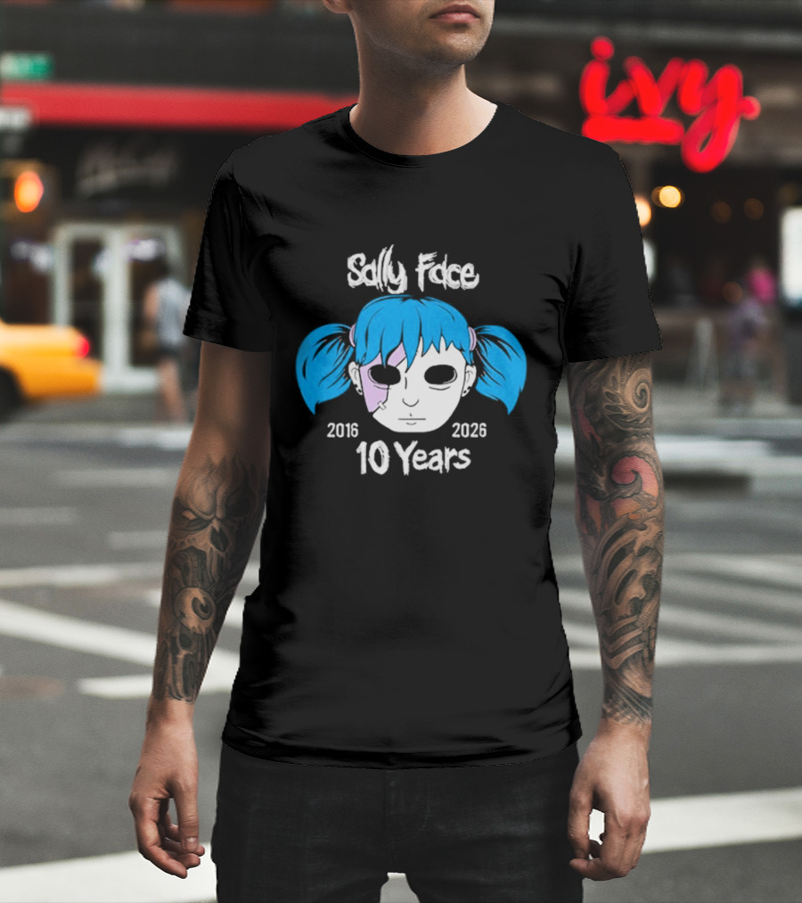 Sally Face 10 Years Anniversary 2016 2026 T-Shirt