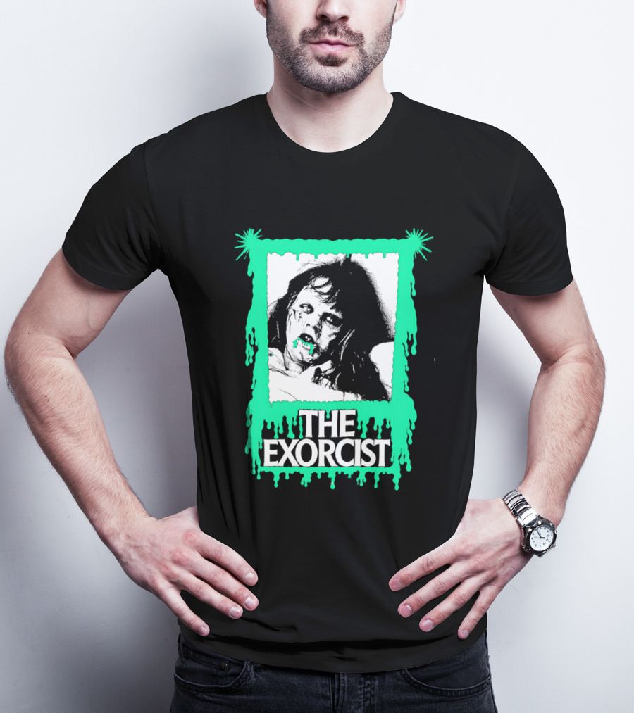 The Exorcist Regan Macneil Neon Drip Horror T-Shirt