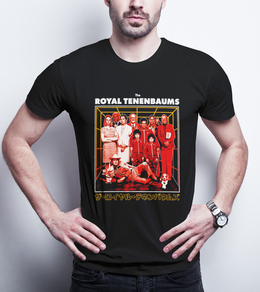 The Royal Tenenbaums Movie Cast Retro Japanese T-Shirt