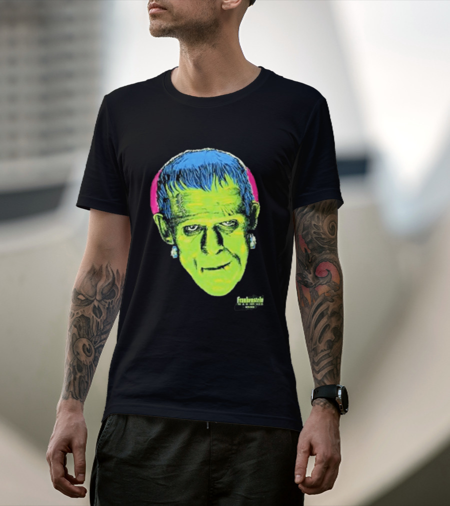 Frankenstein Universal Studios Monsters Head Travis Barker T-Shirt