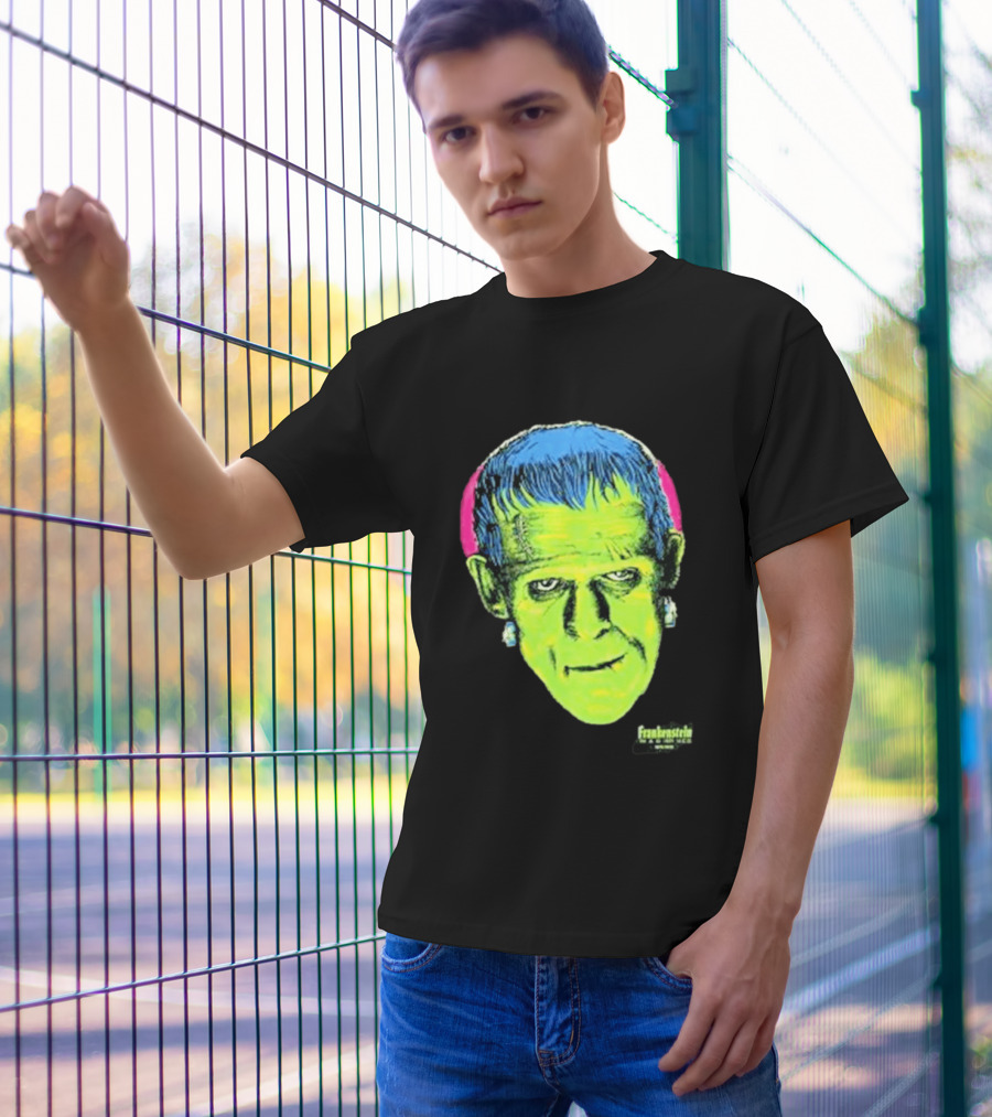 Frankenstein Universal Studios Monsters Head Travis Barker T-Shirt