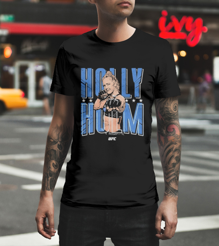 UFC Holly Holm Fighter Halftone Stars T-Shirt