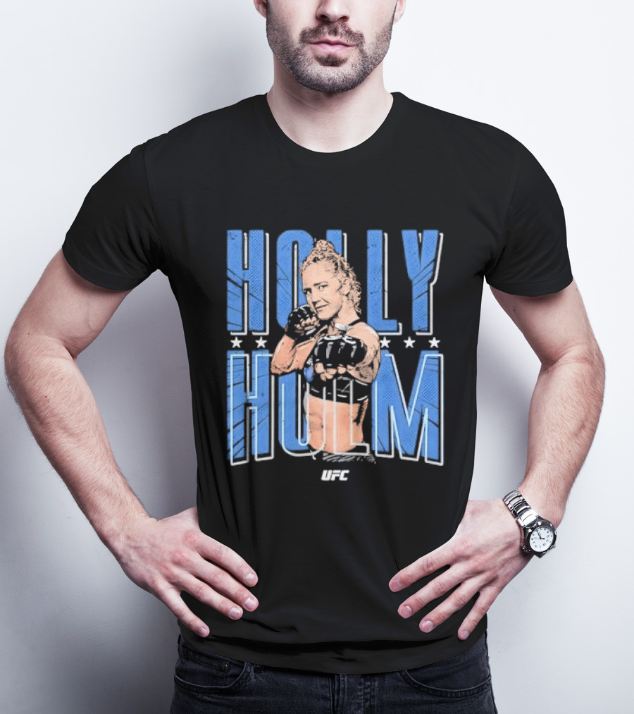 UFC Holly Holm Fighter Halftone Stars T-Shirt