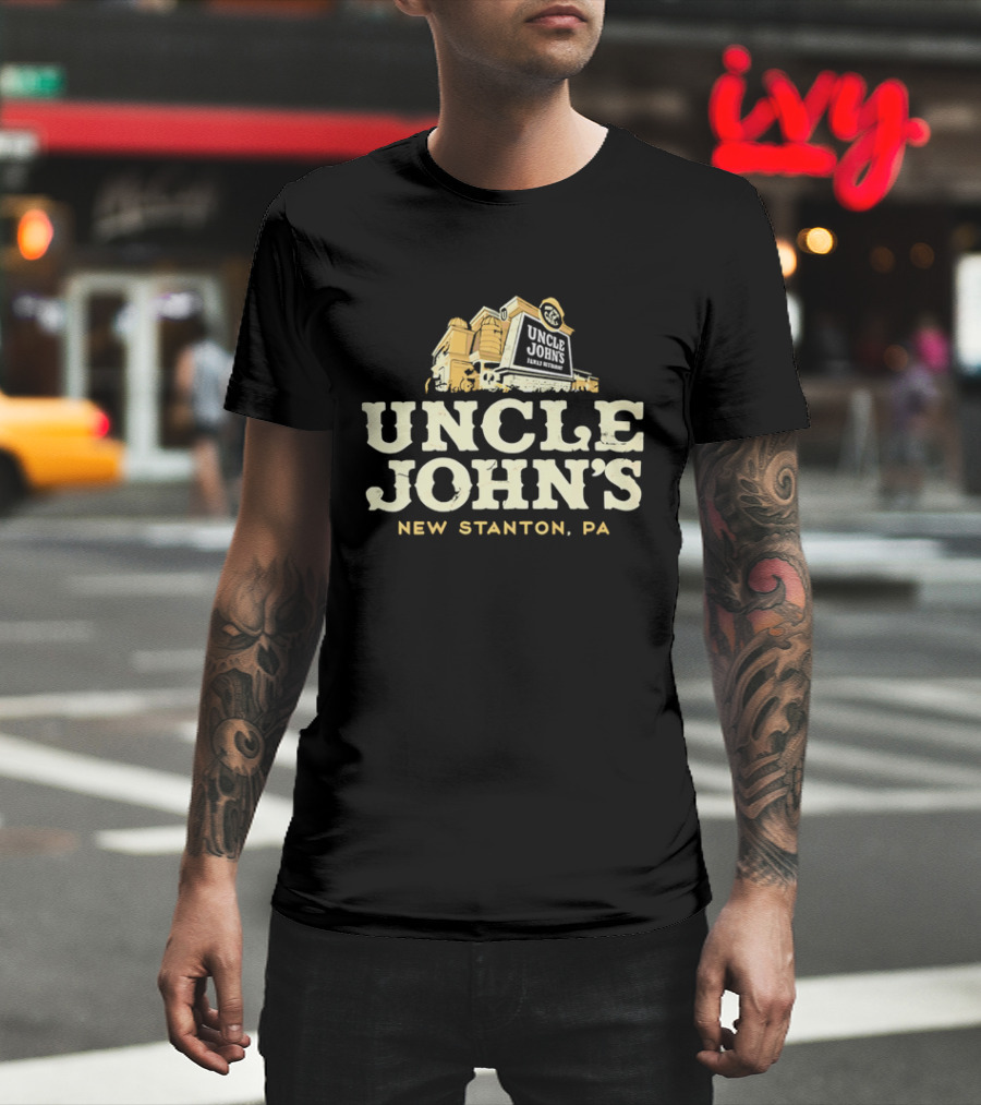 Uncle John's Family Restaurant New Stanton PA Building Silo Architecture T-Shirt
