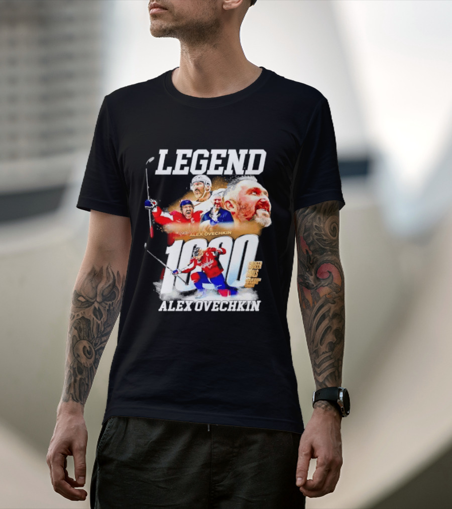 Legend Alex Ovechkin 1000 Career Goals Washington Capitals NHL Player T-Shirt