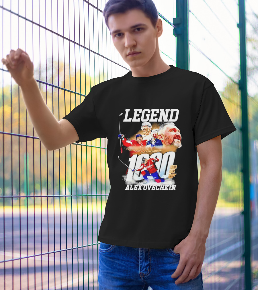 Legend Alex Ovechkin 1000 Career Goals Washington Capitals NHL Player T-Shirt