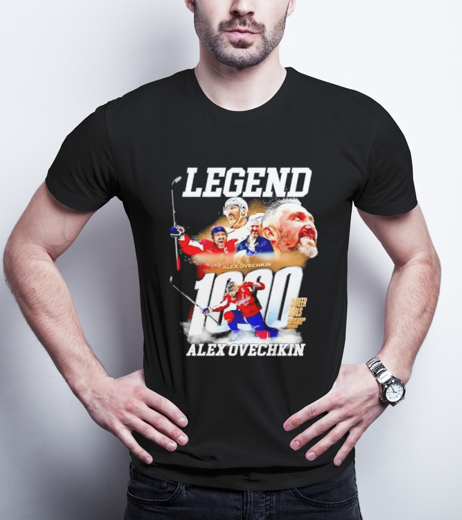 Legend Alex Ovechkin 1000 Career Goals Washington Capitals NHL Player T-Shirt