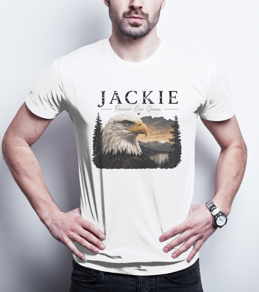 Jackie Forever Our Queen Bald Eagle Big Bear Memorial T-Shirt