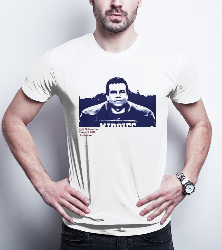 Middies Kyle Schwarber Class Of 2011 Linebacker Blue Stencil T-Shirt
