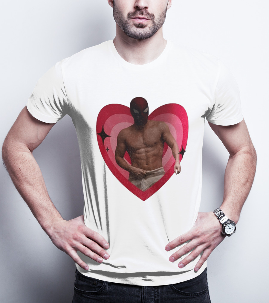 Heart Masked Bodybuilder Spidey T-Shirt