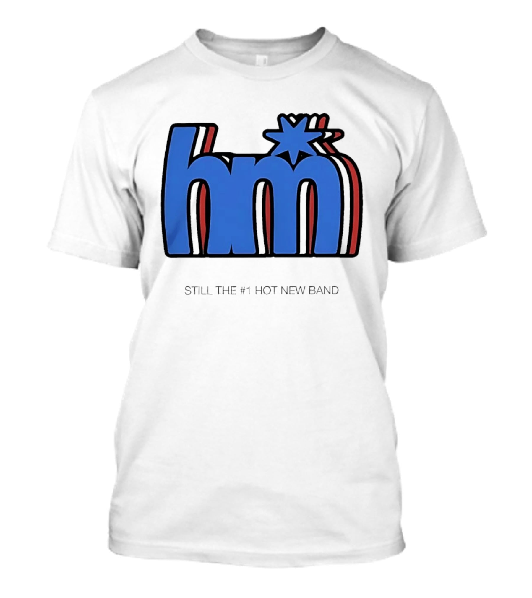 HM Still The Number 1 Hot New Band Blue Star 3D Layered Shadow T-Shirt