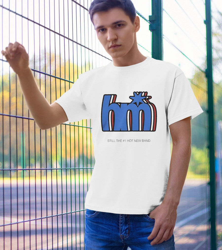HM Still The Number 1 Hot New Band Blue Star 3D Layered Shadow T-Shirt