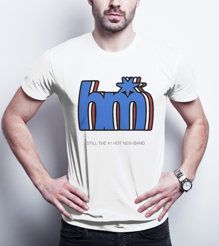 HM Still The Number 1 Hot New Band Blue Star 3D Layered Shadow T-Shirt