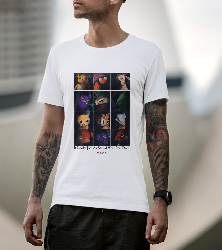 It Looks Just As Stupid When You Do It Cigarette Smoking Cartoon T-Shirt