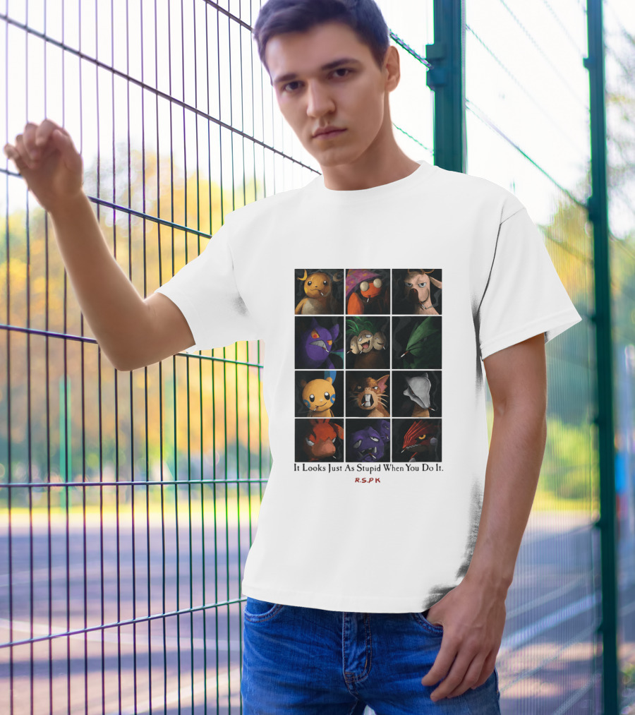 It Looks Just As Stupid When You Do It Cigarette Smoking Cartoon T-Shirt