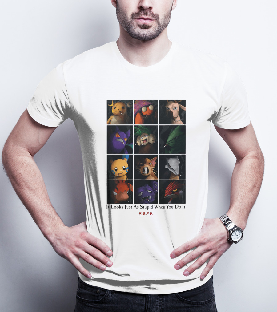 It Looks Just As Stupid When You Do It Cigarette Smoking Cartoon T-Shirt