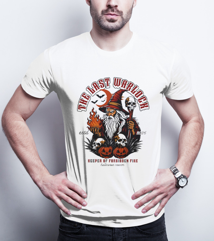 The Last Warlock Keeper Of Forbidden Fire Halloween 2026 T-Shirt