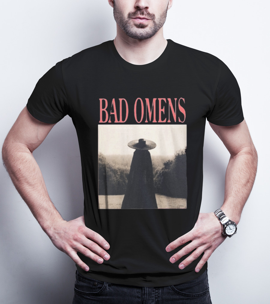 Bad Omens Specter Tour Dark Figure In Shadowy Landscape T-Shirt