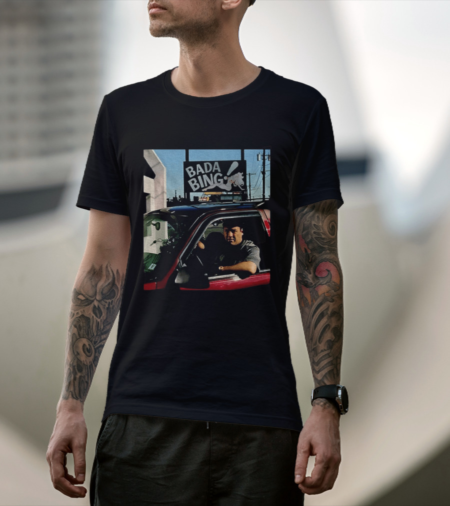 Bada Bing Tony Soprano Vintage Car Scene Sopranos Iconic TV Series T-Shirt