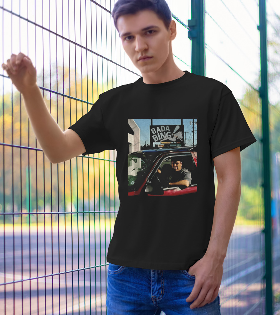 Bada Bing Tony Soprano Vintage Car Scene Sopranos Iconic TV Series T-Shirt