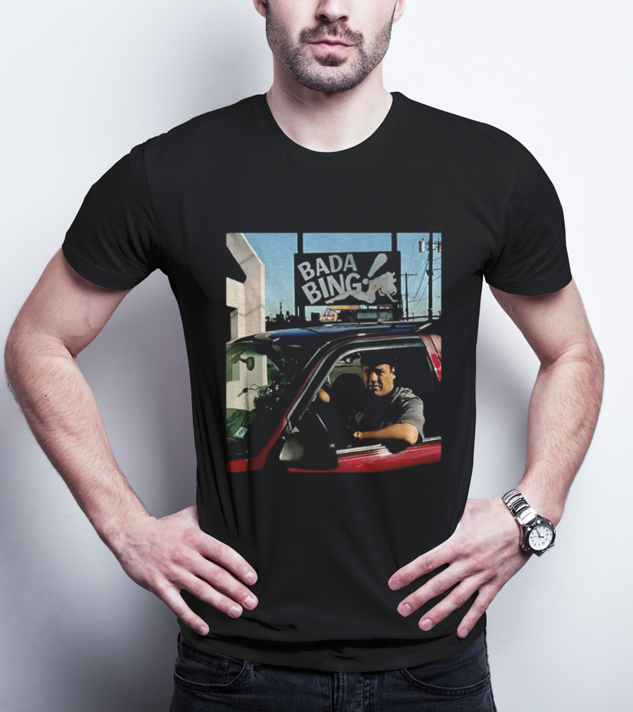 Bada Bing Tony Soprano Vintage Car Scene Sopranos Iconic TV Series T-Shirt