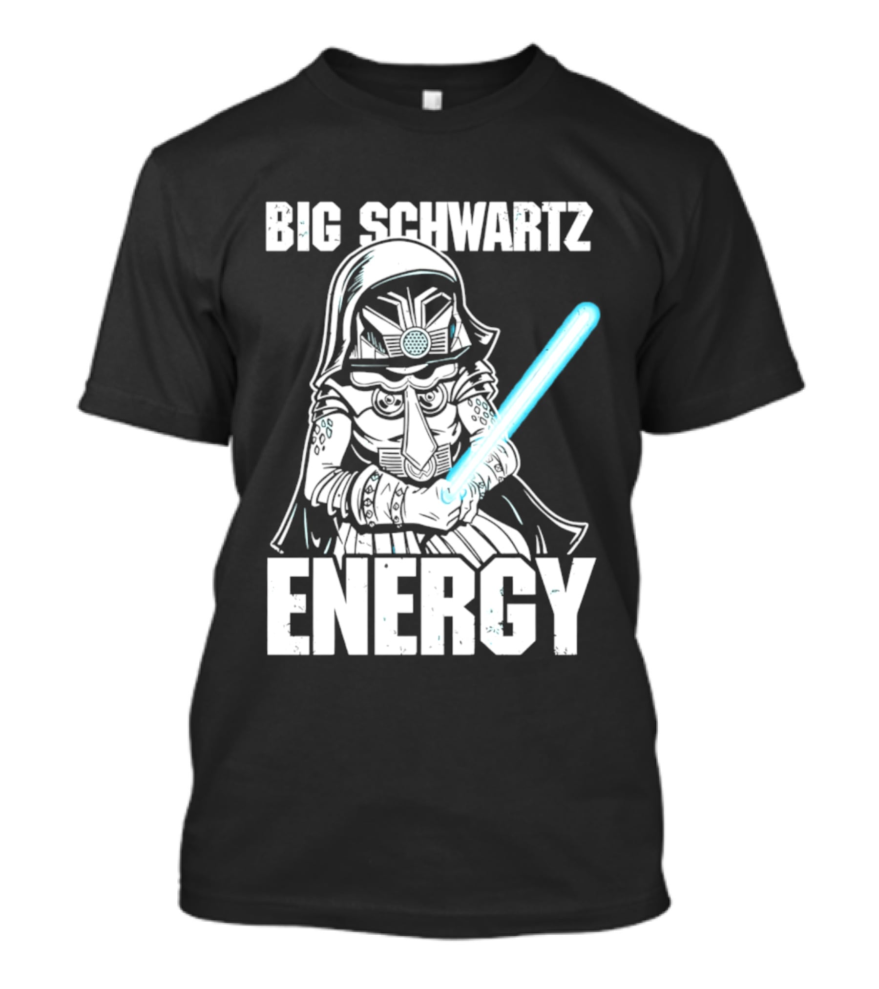 Big Schwartz Energy Dark Helmet Glowing Blue Sword T-Shirt