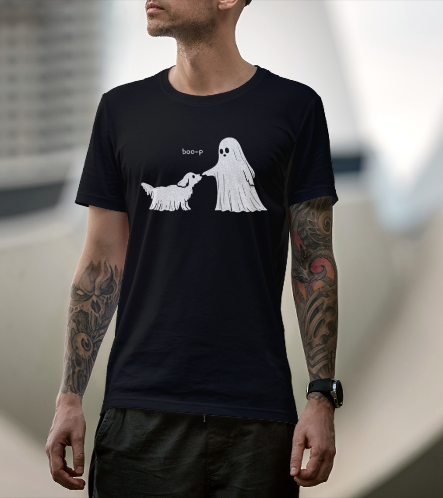 Boo P Ghost And Dog Pet Cartoon T-Shirt
