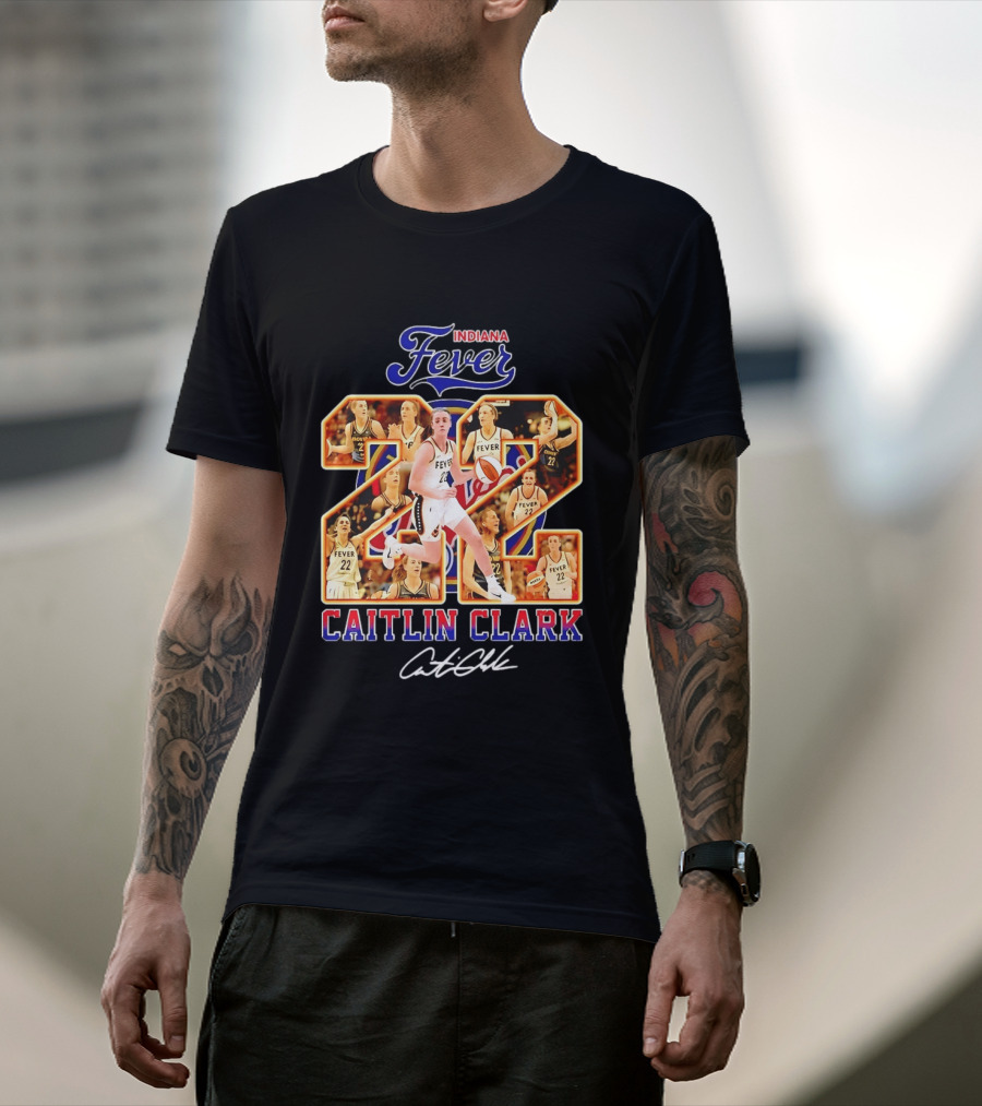 Indiana Fever Caitlin Clark #22 Collage WNBA T-Shirt