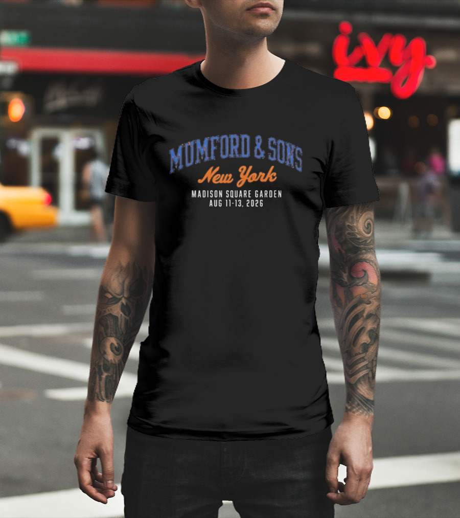 Mumford & Sons Madison Square Garden New York August 11 13 2026 T-Shirt